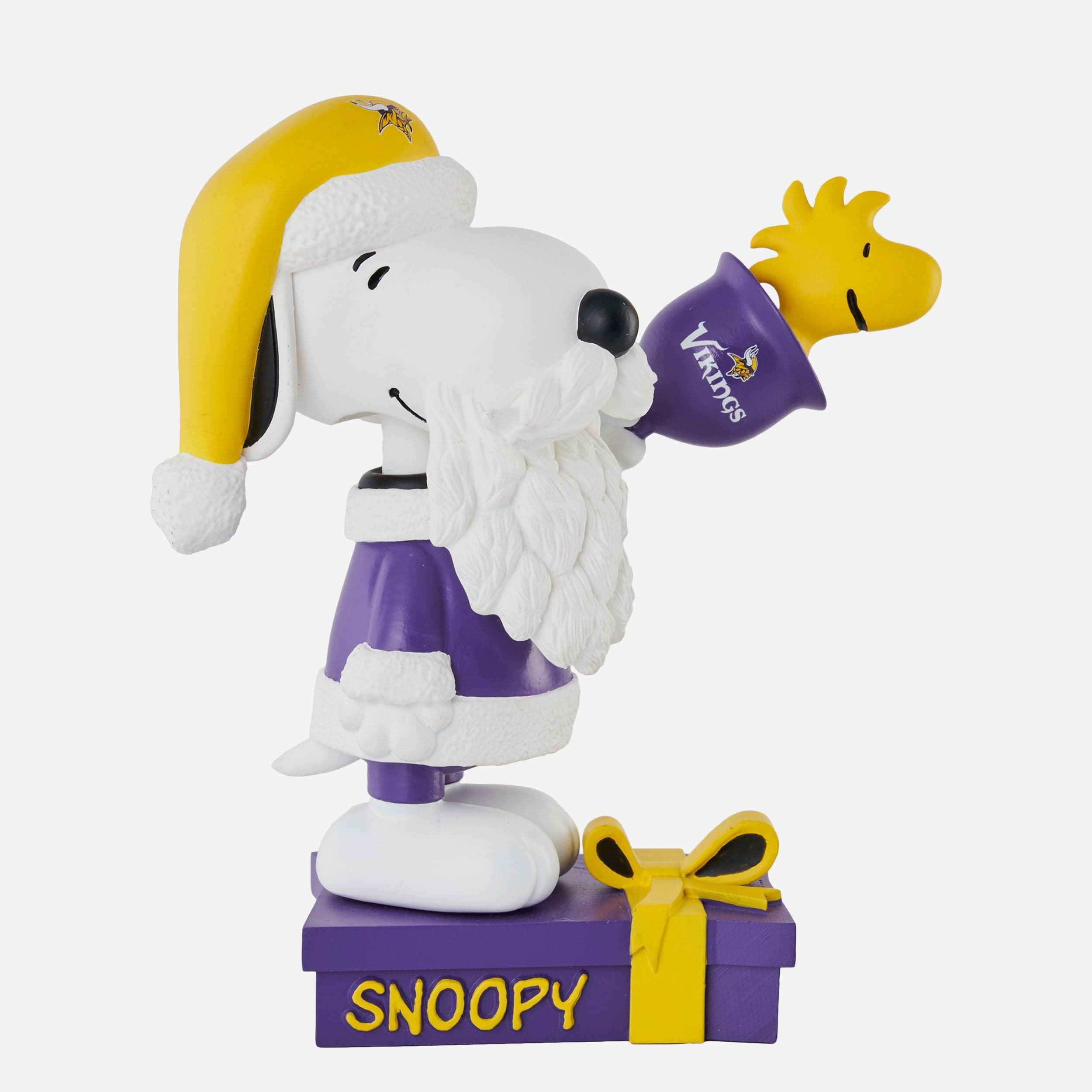 Minnesota Vikings Snoopy & Woodstock Peanuts Christmas Special Bobbleh FOCO