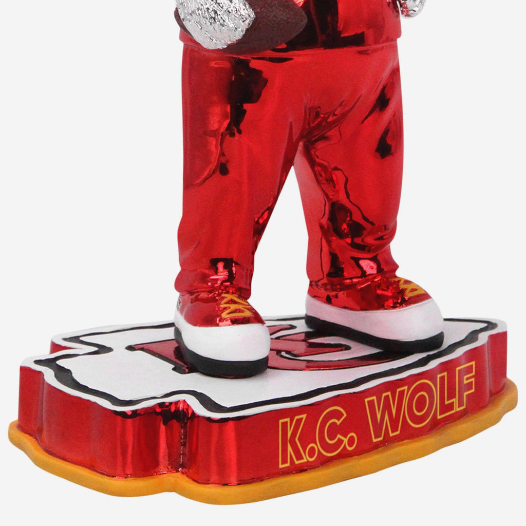 KC Wolf Kansas City Chiefs Electroplated Mascot Bobblehead FOCO