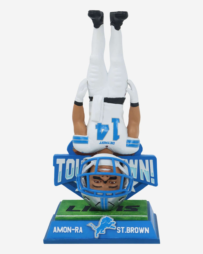 Amon Ra St Brown Detroit Lions Headstand Touchdown Celebration Bobbleh FOCO