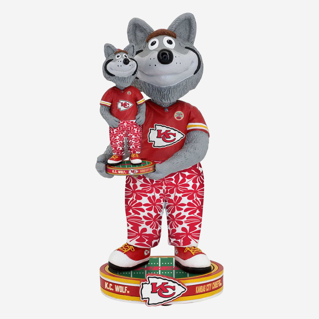 KC Wolf Kansas City Chiefs Bobble Dubblz Mascot Bobblehead FOCO
