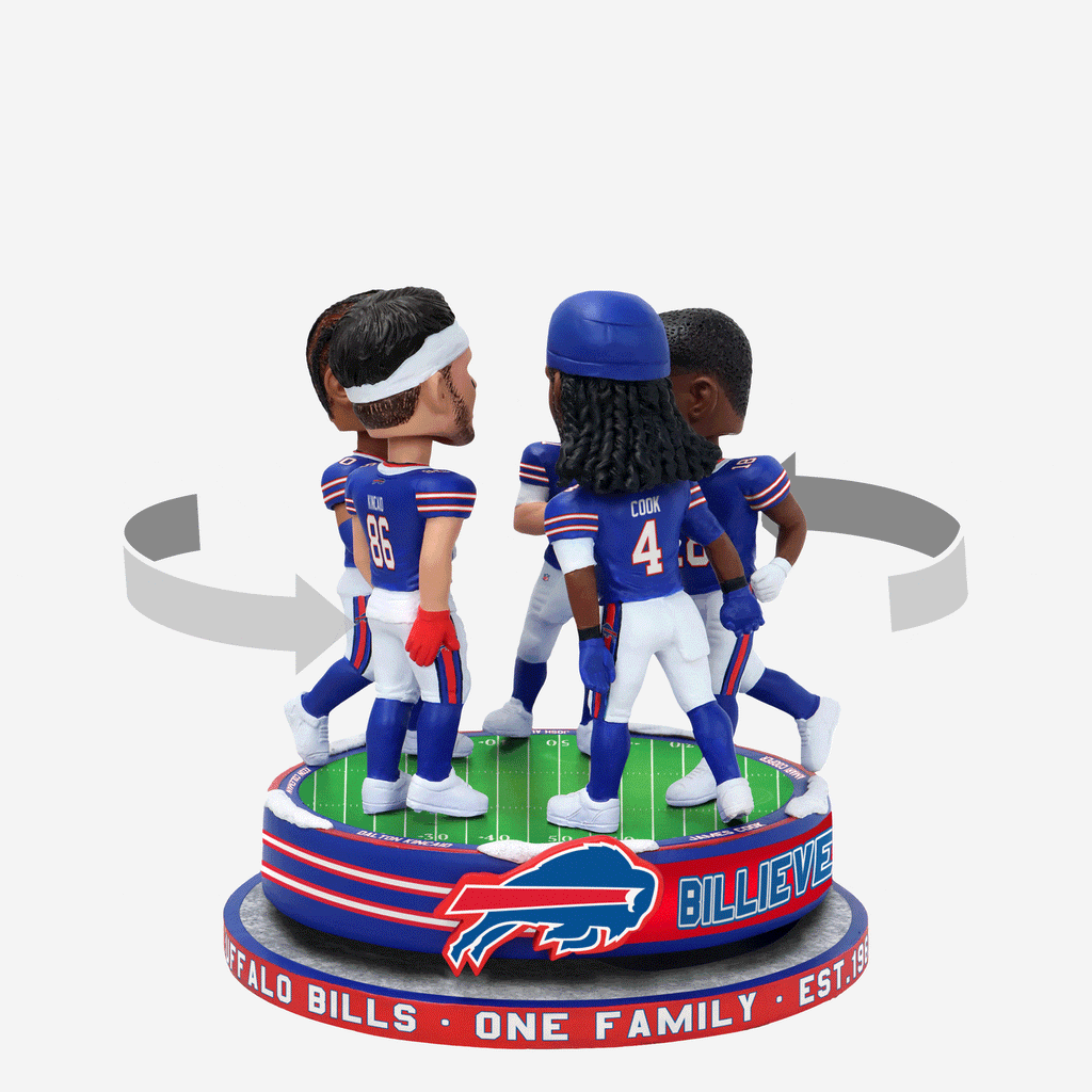 Buffalo Bills Huddle Spinner Mini Bobblehead Scene FOCO