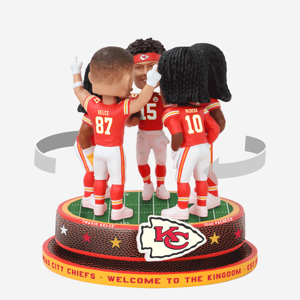 Kansas City Chiefs Huddle Spinner Mini Bobblehead Scene FOCO