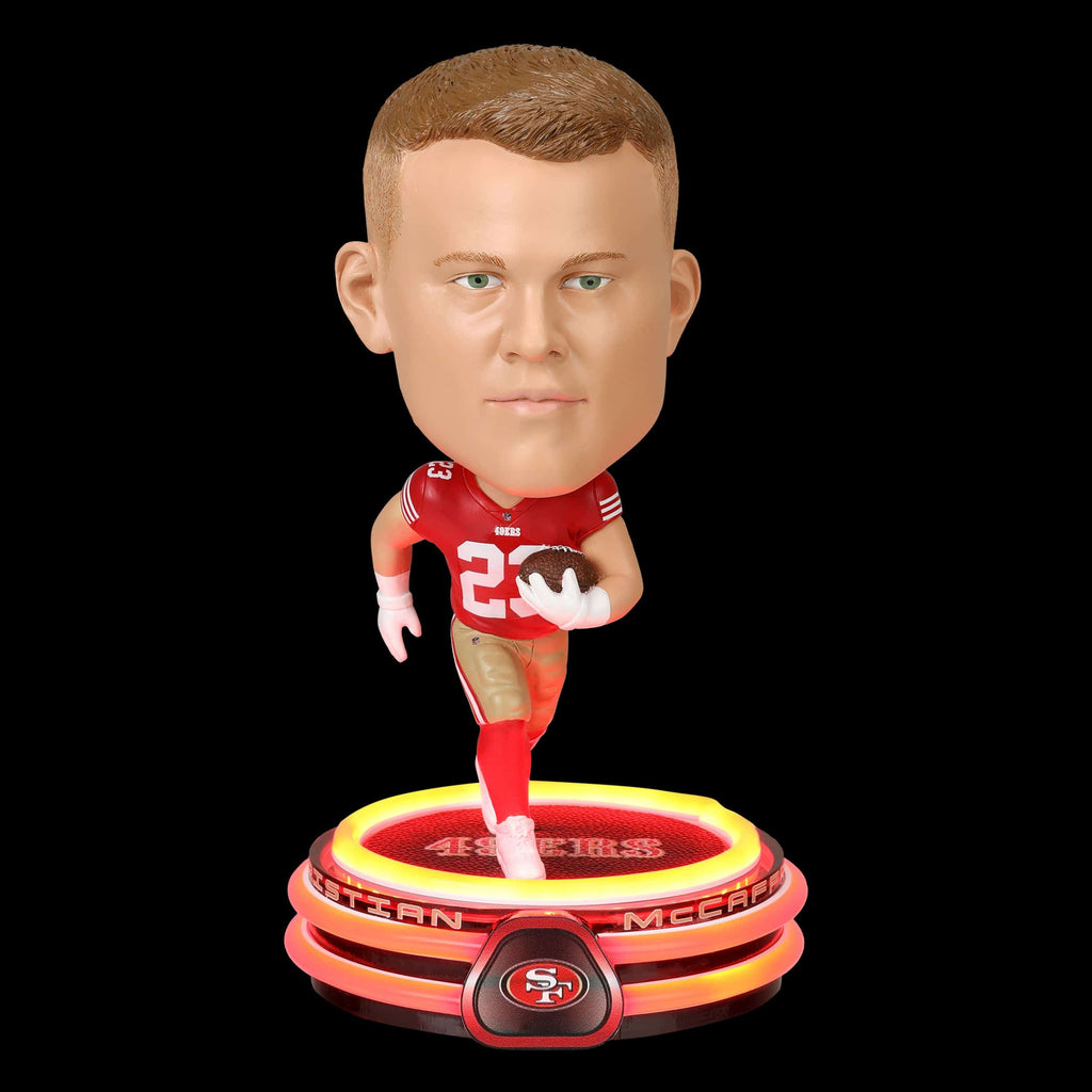 Christian McCaffrey San Francisco 49ers LED Neon Bighead Bobblehead FOCO