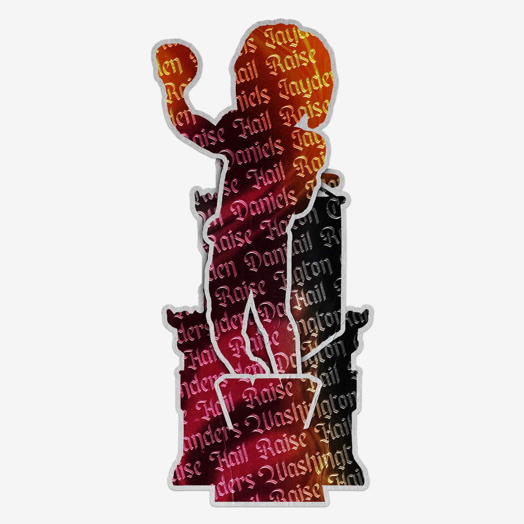 Jayden Daniels Washington Commanders Raise Hail Banner Raising Bobbleh FOCO