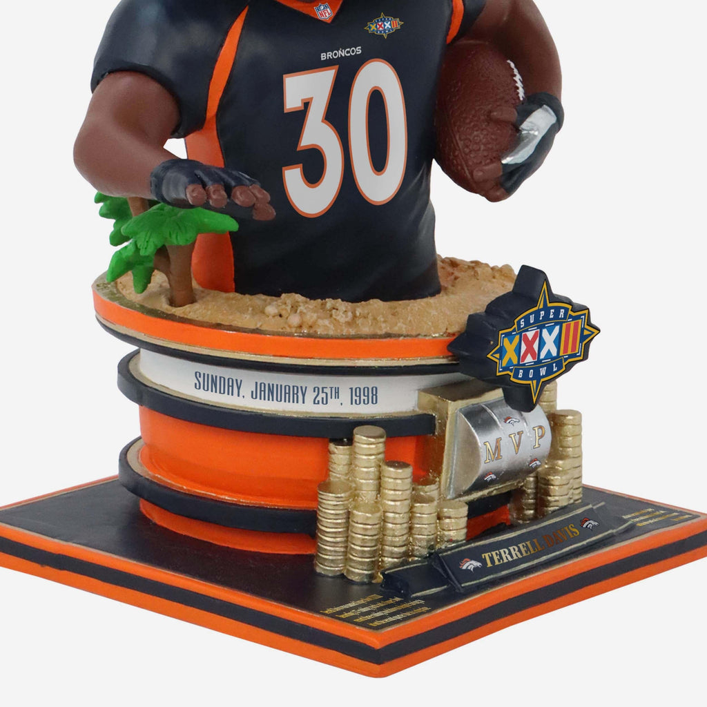 Terrell Davis Denver Broncos Super Bowl XXXII MVP Bust Bighead Bobbleh FOCO