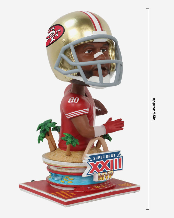 Jerry Rice San Francisco 49ers Super Bowl XXIII MVP Bust Bighead Bobbl FOCO