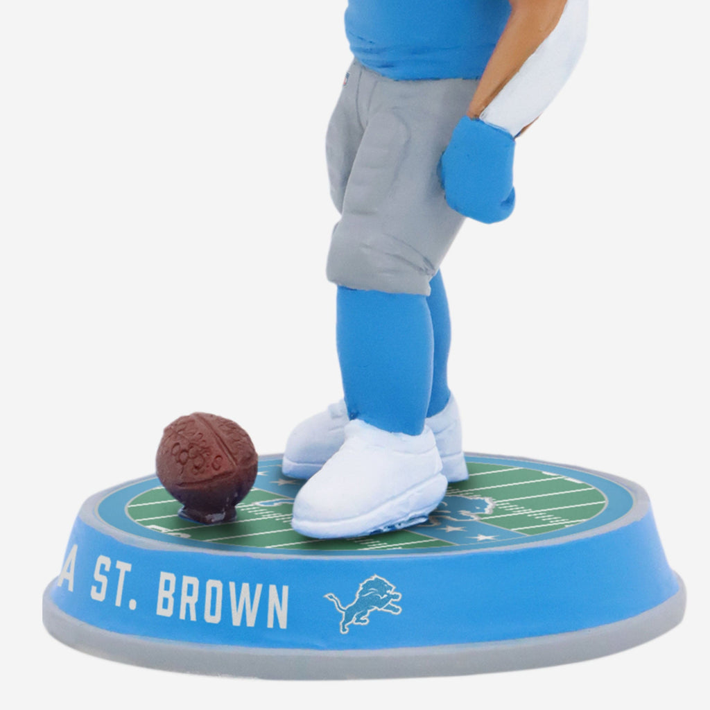 Amon-Ra St Brown Detroit Lions Retro Uniform Field Stripe Mini Bighead FOCO