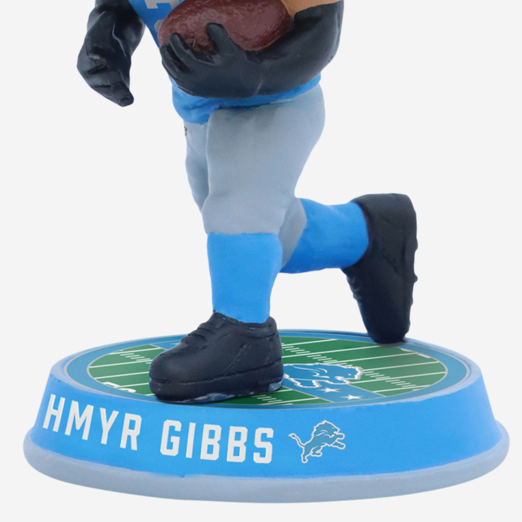 Jahmyr Gibbs Detroit Lions Retro Uniform Field Stripe Mini Bighead Bob FOCO