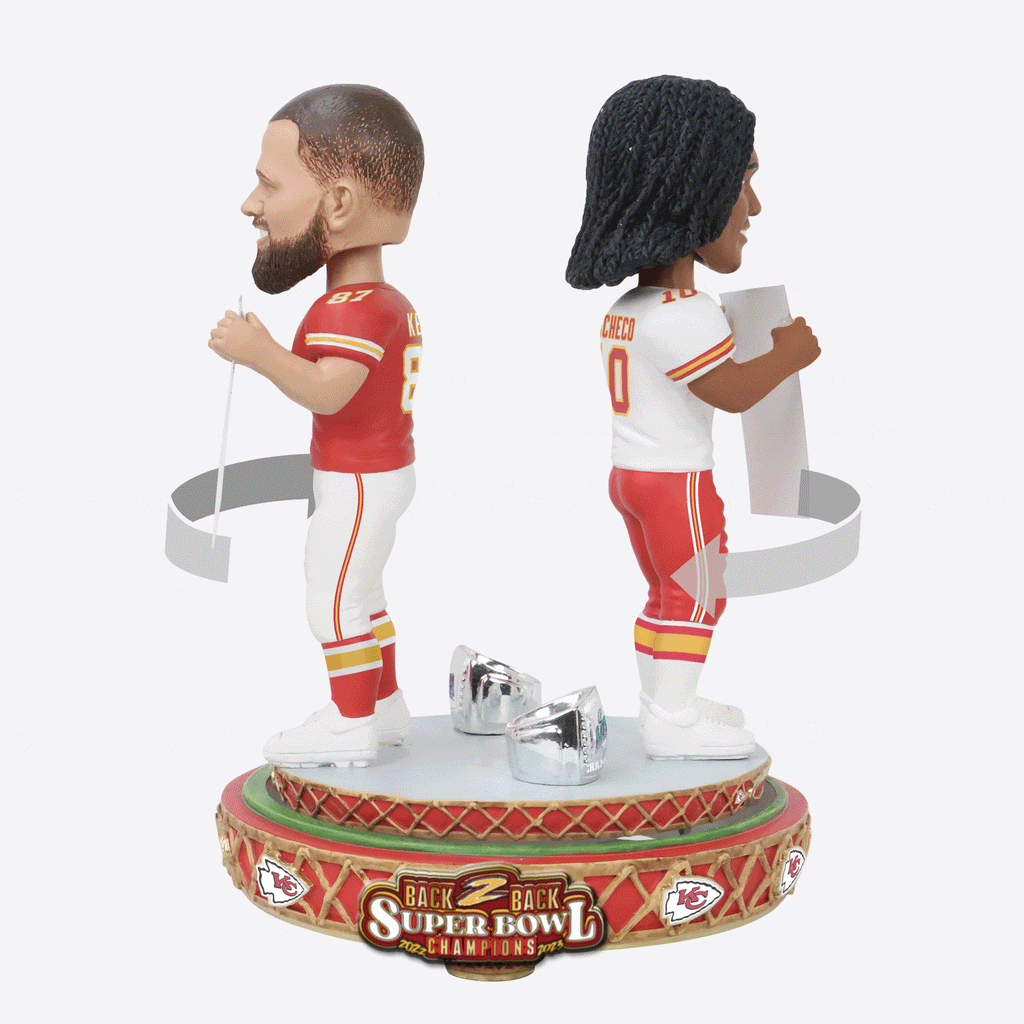 Travis Kelce & Isiah Pacheco Kansas City Chiefs Super Bowl LVIII Champ FOCO