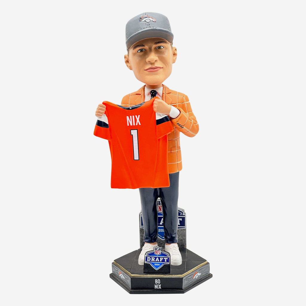 Bo Nix Denver Broncos 2024 Draft Pick Bobblehead FOCO