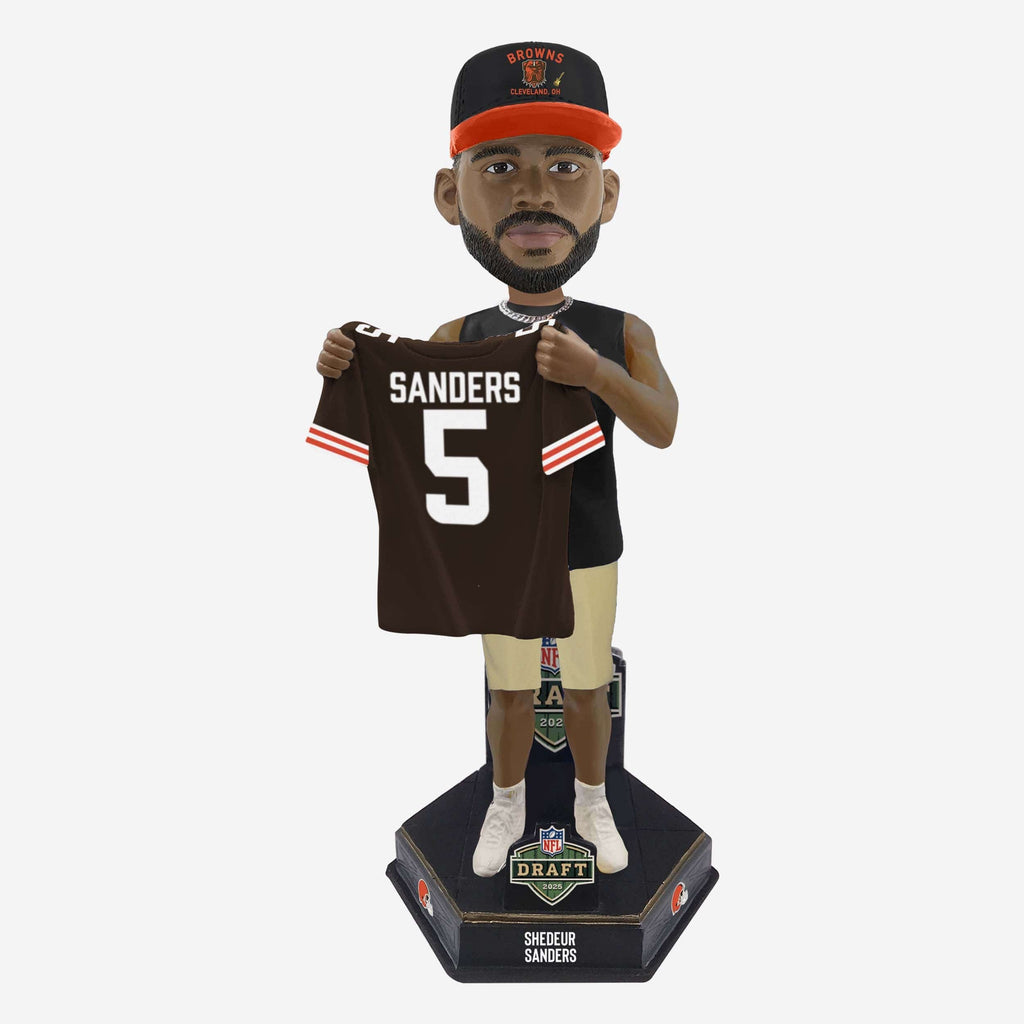 Shedeur Sanders Cleveland Browns 2025 NFL Draft Pick 144 Bobblehead FOCO