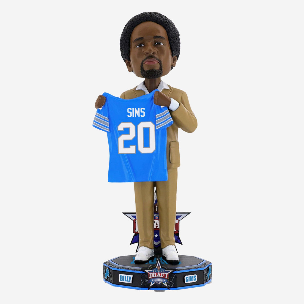Billy Sims Detroit Lions 1980 NFL Draft Pick Bobblehead FOCO