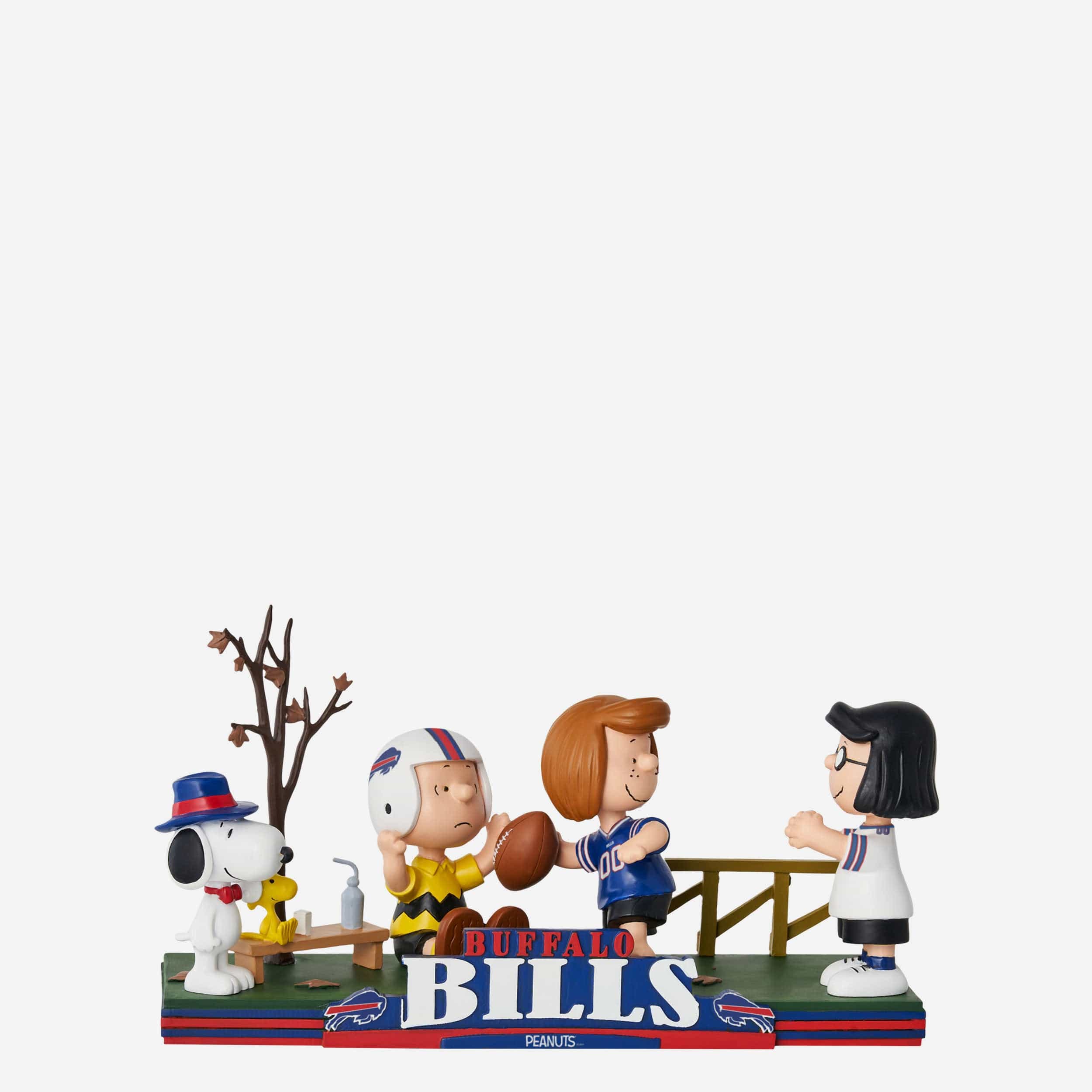 Buffalo Bills Peanuts Gang Mini Bobblehead Scene FOCO