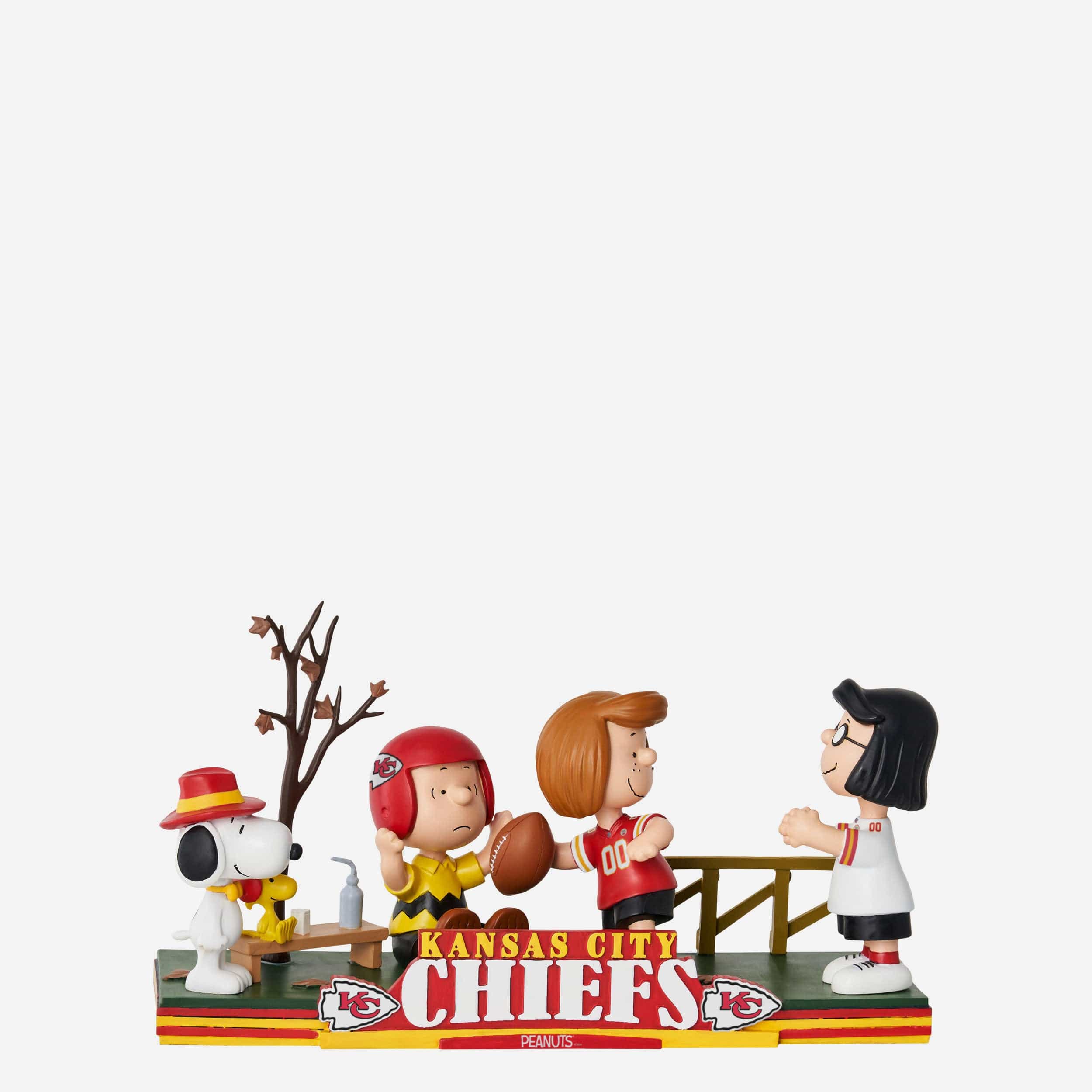 Kansas City Chiefs Peanuts Gang Mini Bobblehead Scene FOCO