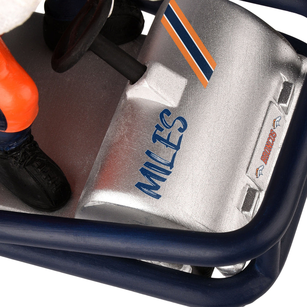 Miles Denver Broncos Helmet Cart Mascot Bobblehead FOCO