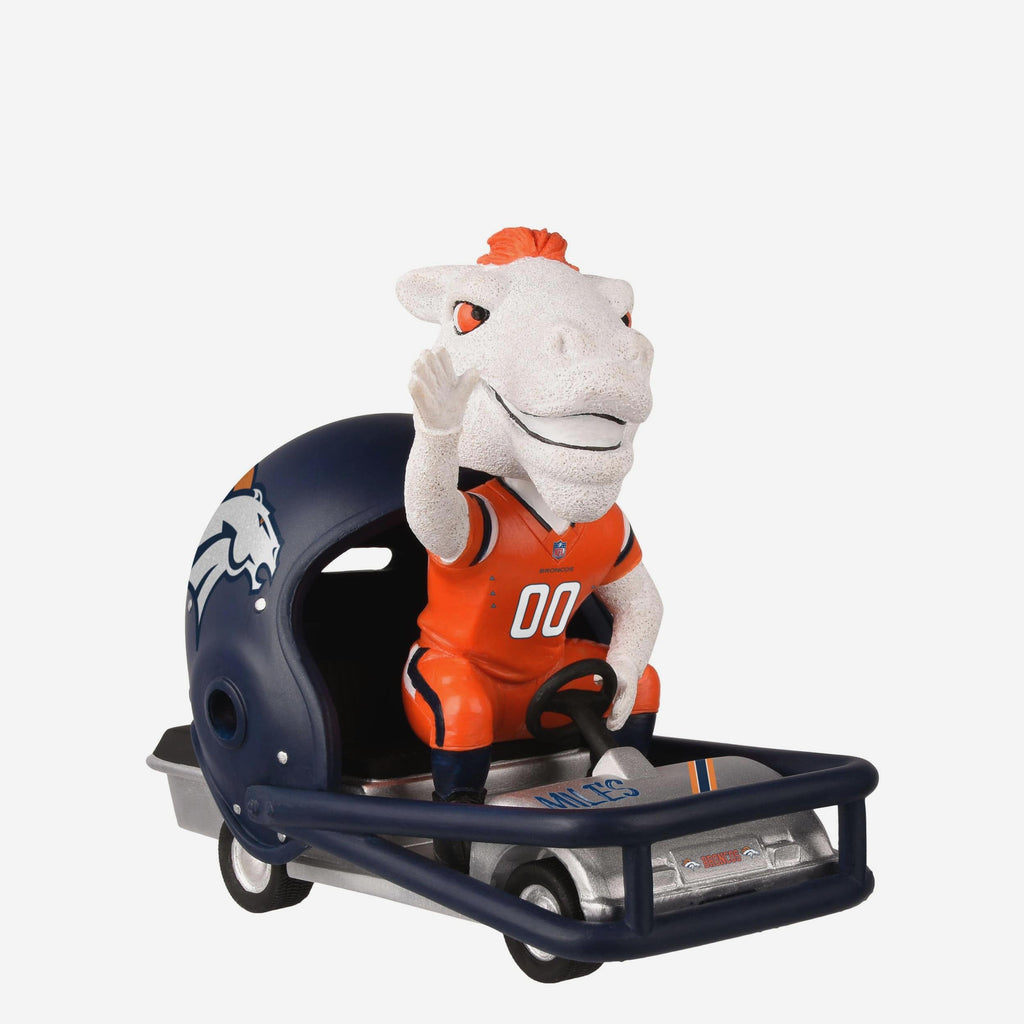 Miles Denver Broncos Helmet Cart Mascot Bobblehead FOCO