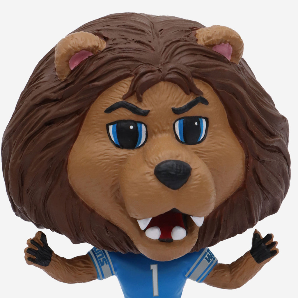 Roary Detroit Lions Mascot Field Stripe Mini Bighead Bobblehead FOCO