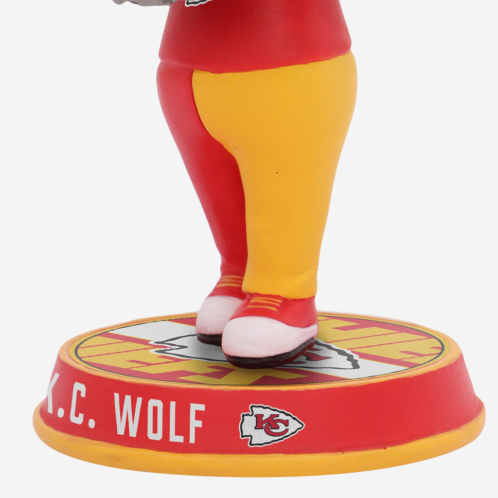 KC Wolf Kansas City Chiefs Mascot Field Stripe Mini Bighead Bobblehead FOCO