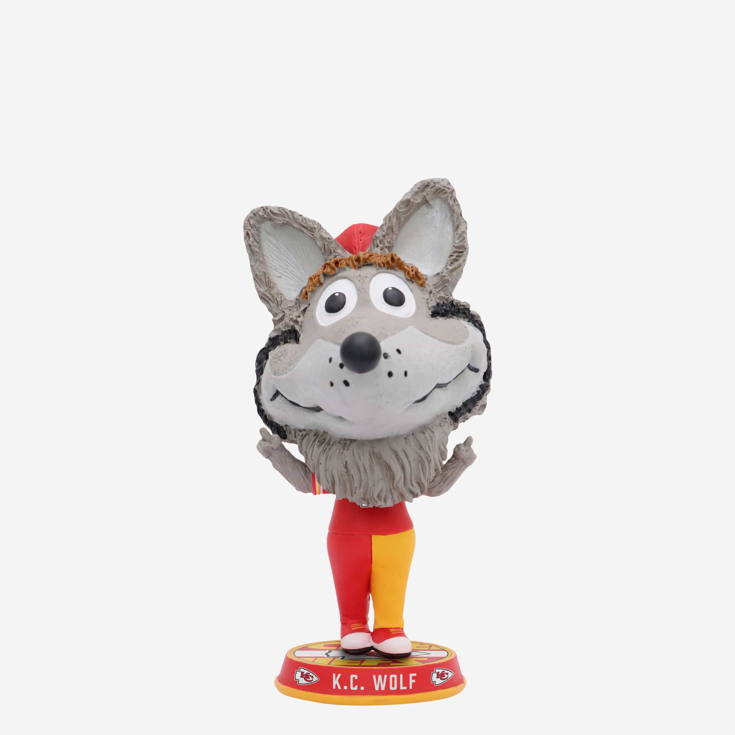 KC Wolf Kansas City Chiefs Mascot Field Stripe Mini Bighead Bobblehead FOCO