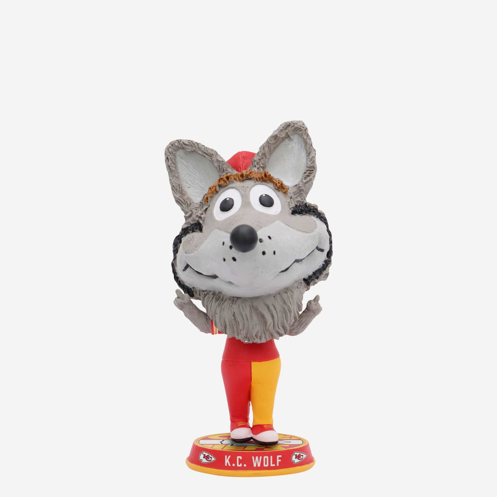 KC Wolf Kansas City Chiefs Mascot Field Stripe Mini Bighead Bobblehead FOCO