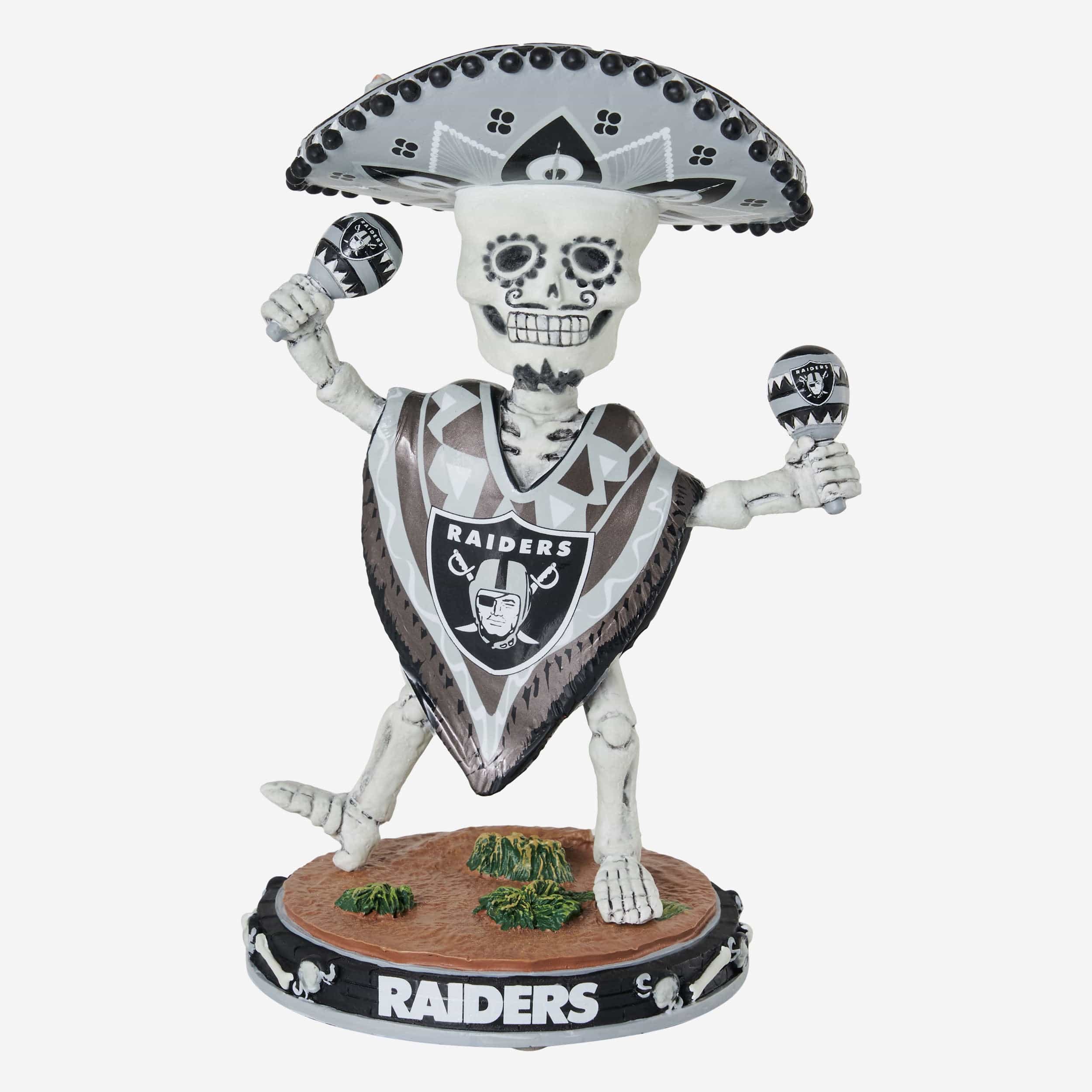 Las Vegas Raiders Calavera Glow in the Dark Bobblehead FOCO