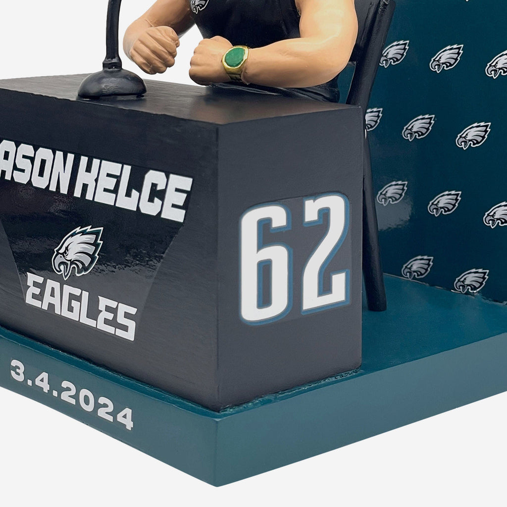 Jason Kelce Philadelphia Eagles Podium Retirement Bobblehead FOCO