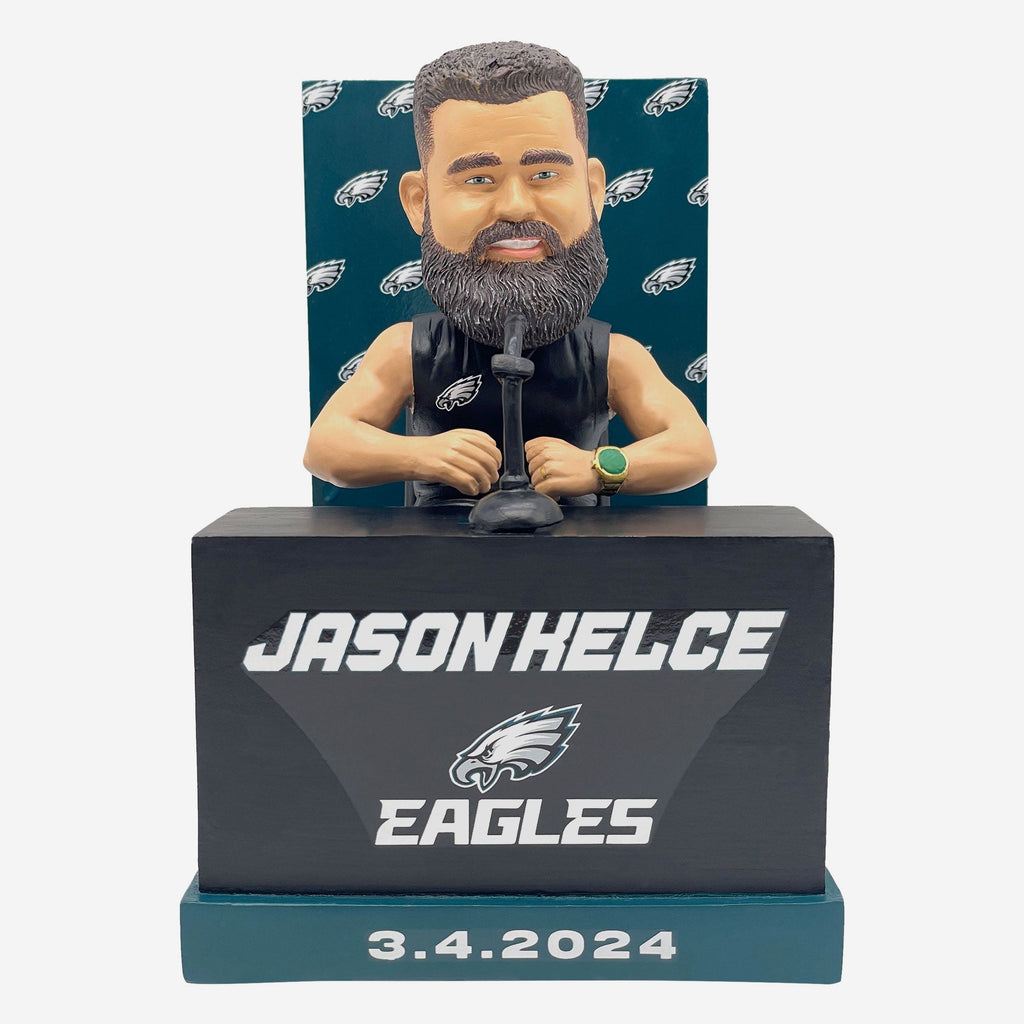Jason Kelce Philadelphia Eagles Podium Retirement Bobblehead FOCO