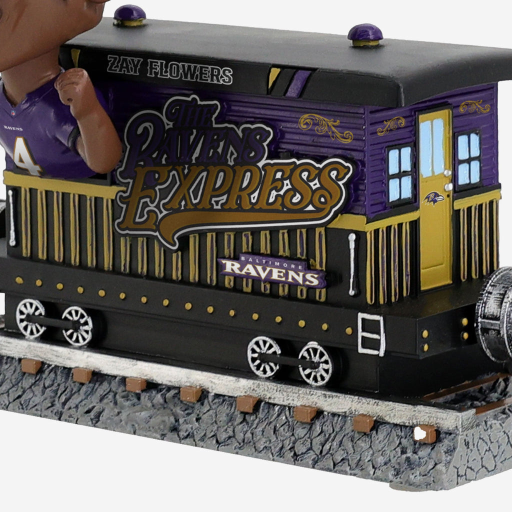 Zay Flowers Baltimore Ravens Express Train Bobblehead FOCO