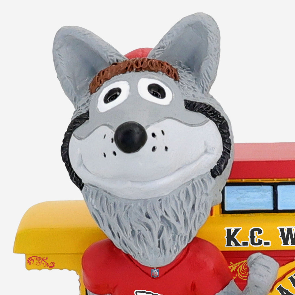 KC Wolf Kansas City Chiefs Express Train Mascot Bobblehead FOCO