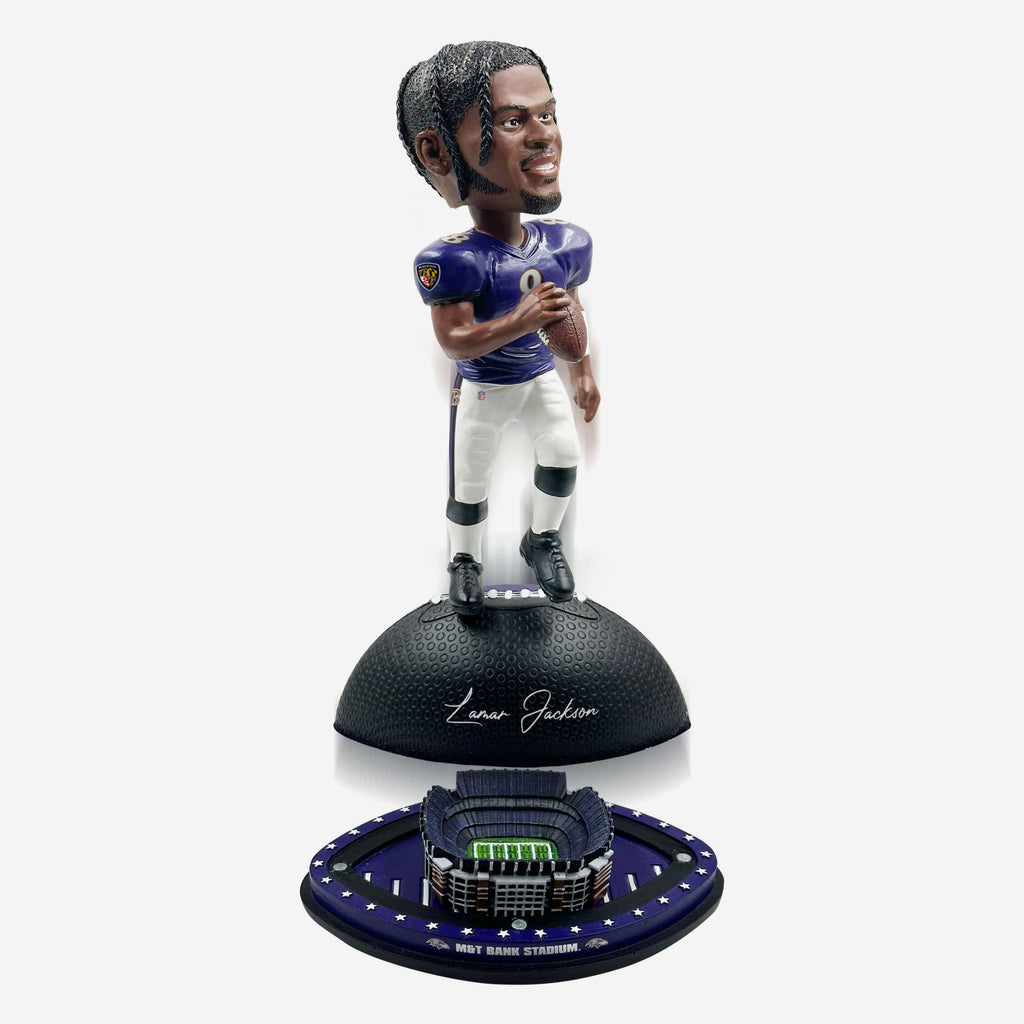 Lamar Jackson Baltimore Ravens Magnetic Stadium Base Bobblehead FOCO