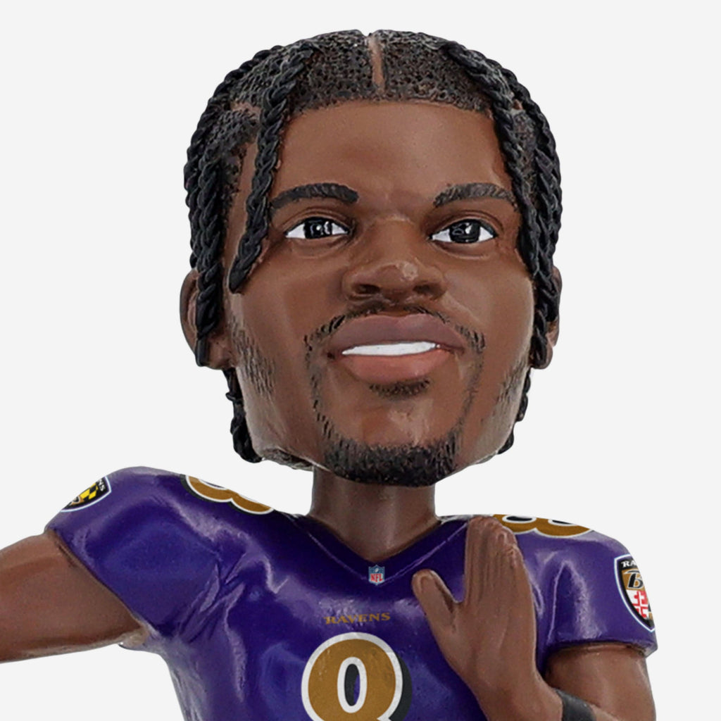 Lamar Jackson Baltimore Ravens Purple Rising Bobblehead FOCO