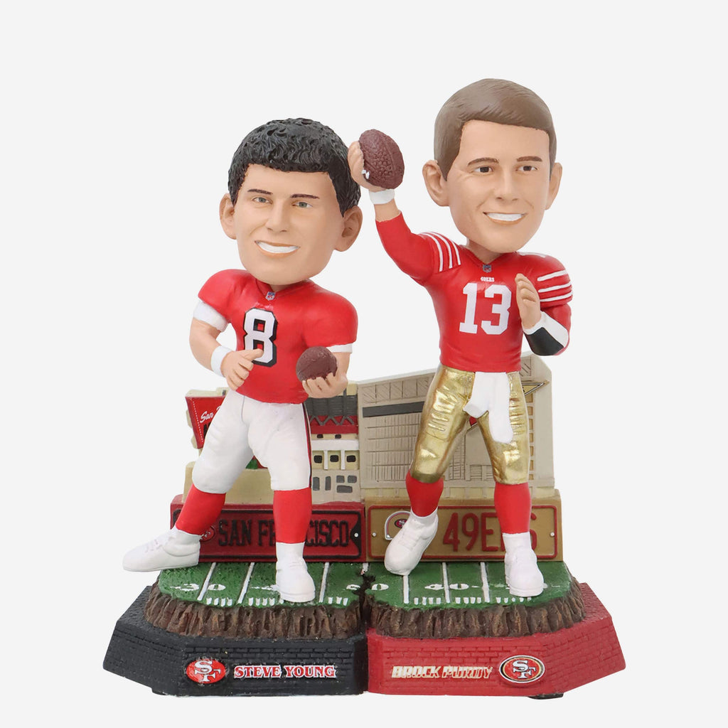 Steve Young & Brock Purdy San Francisco 49ers Then and Now Bobblehead FOCO