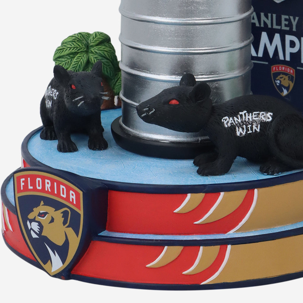 Florida Panthers 2024 Stanley Cup Champions Rat Trick Mini Bobblehead FOCO