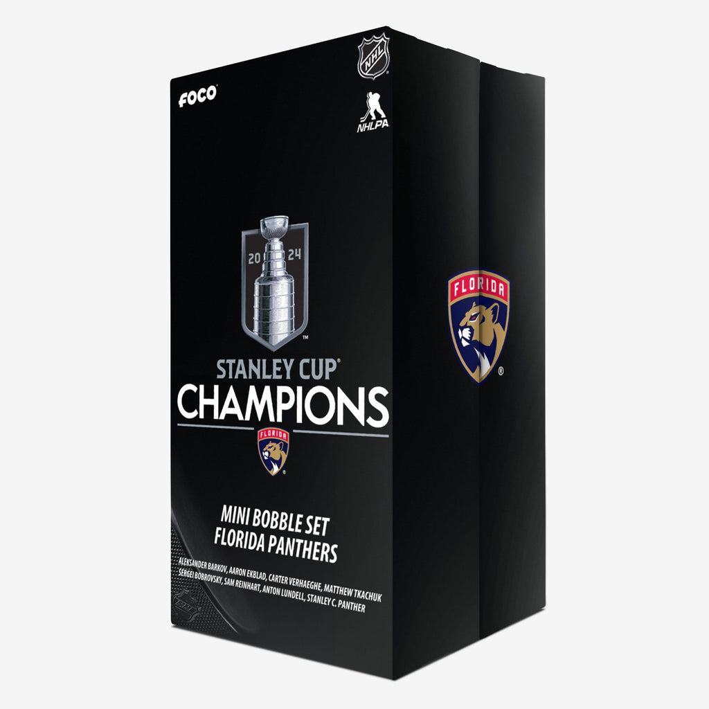 Florida Panthers 2024 Stanley Cup Champions Mini Bobblehead Boxed Set FOCO