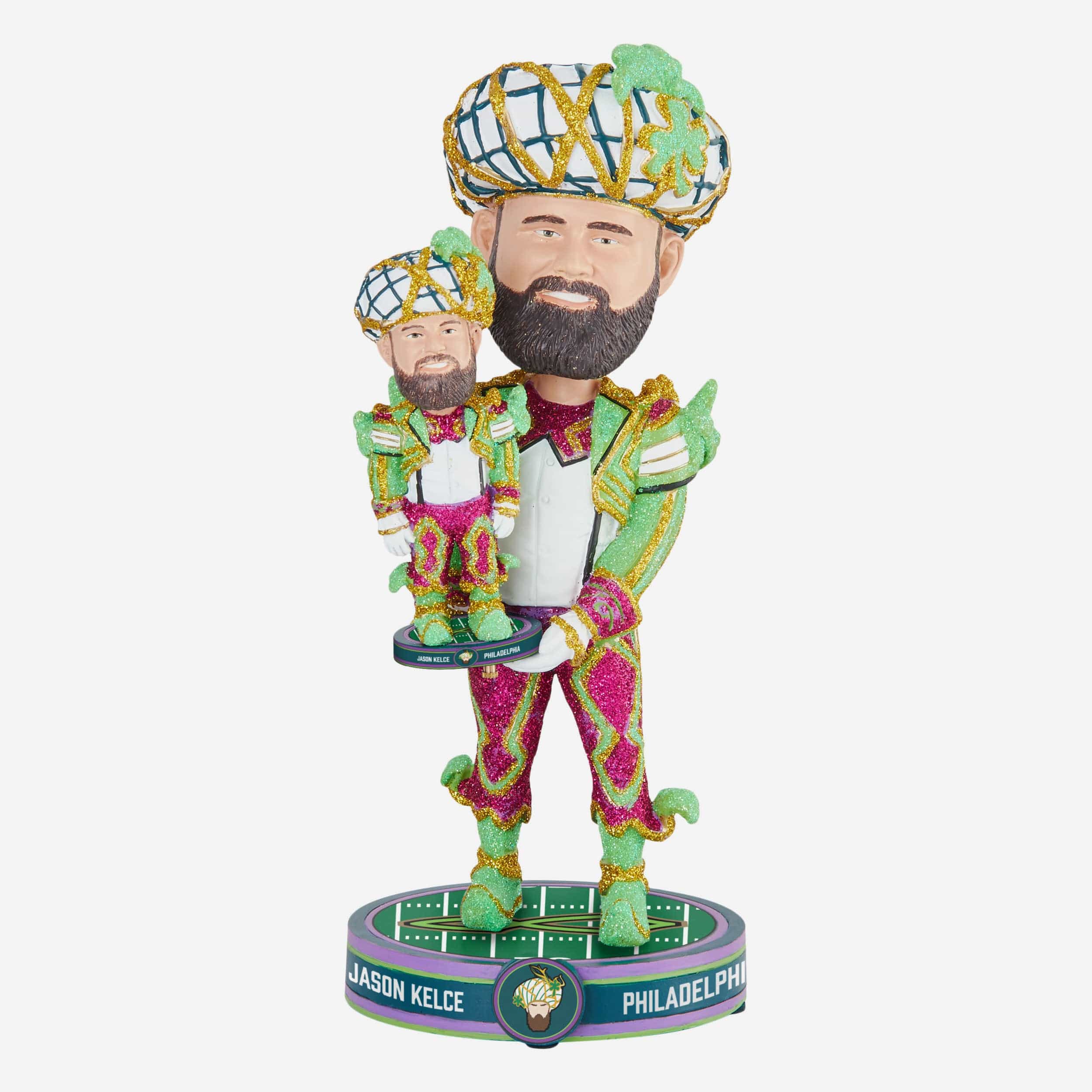 Jason Kelce Mummer Suit Bobble Dubblz Bobblehead FOCO