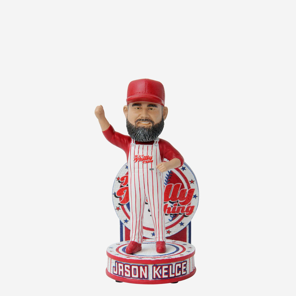 Jason Kelce Bib Overalls Dancing Mini Bobblehead FOCO