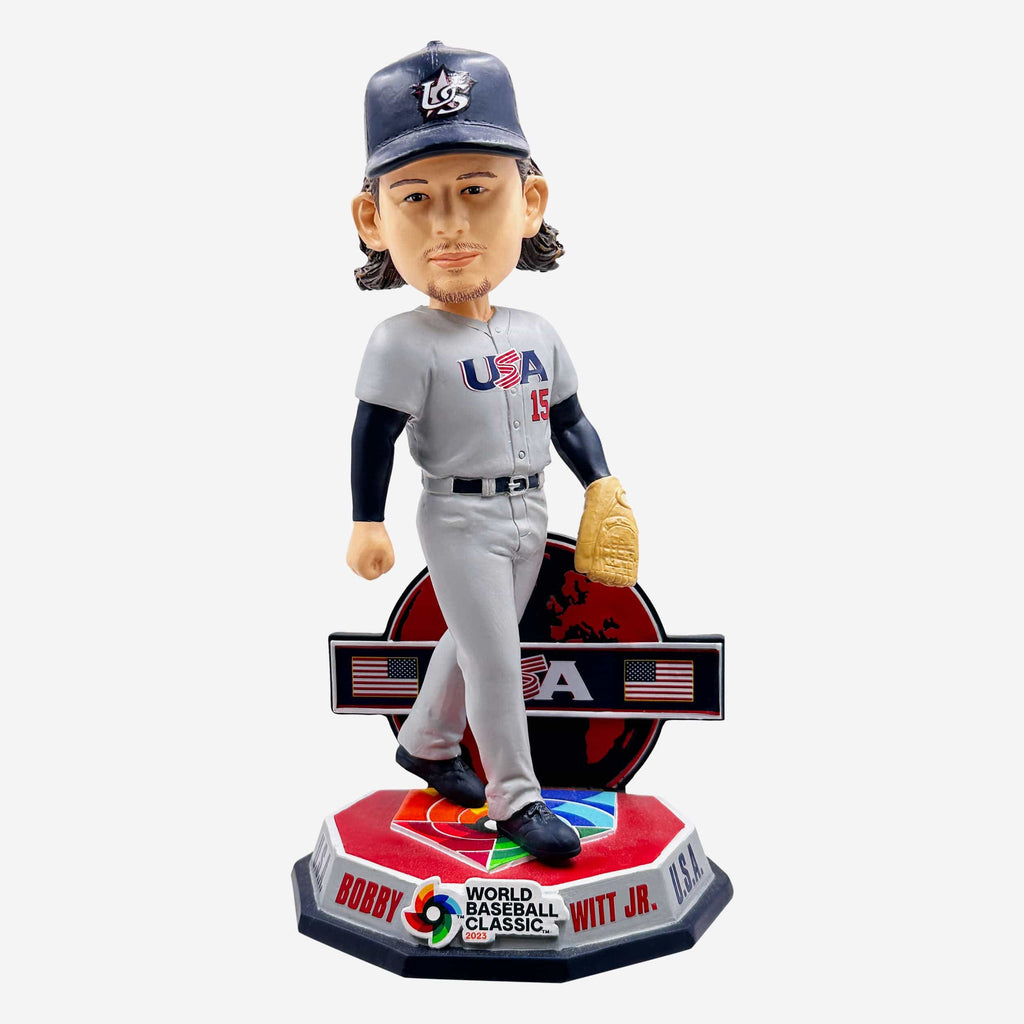 Bobby Witt Jr USA 2023 World Baseball Classic Away Uniform Bobblehead FOCO