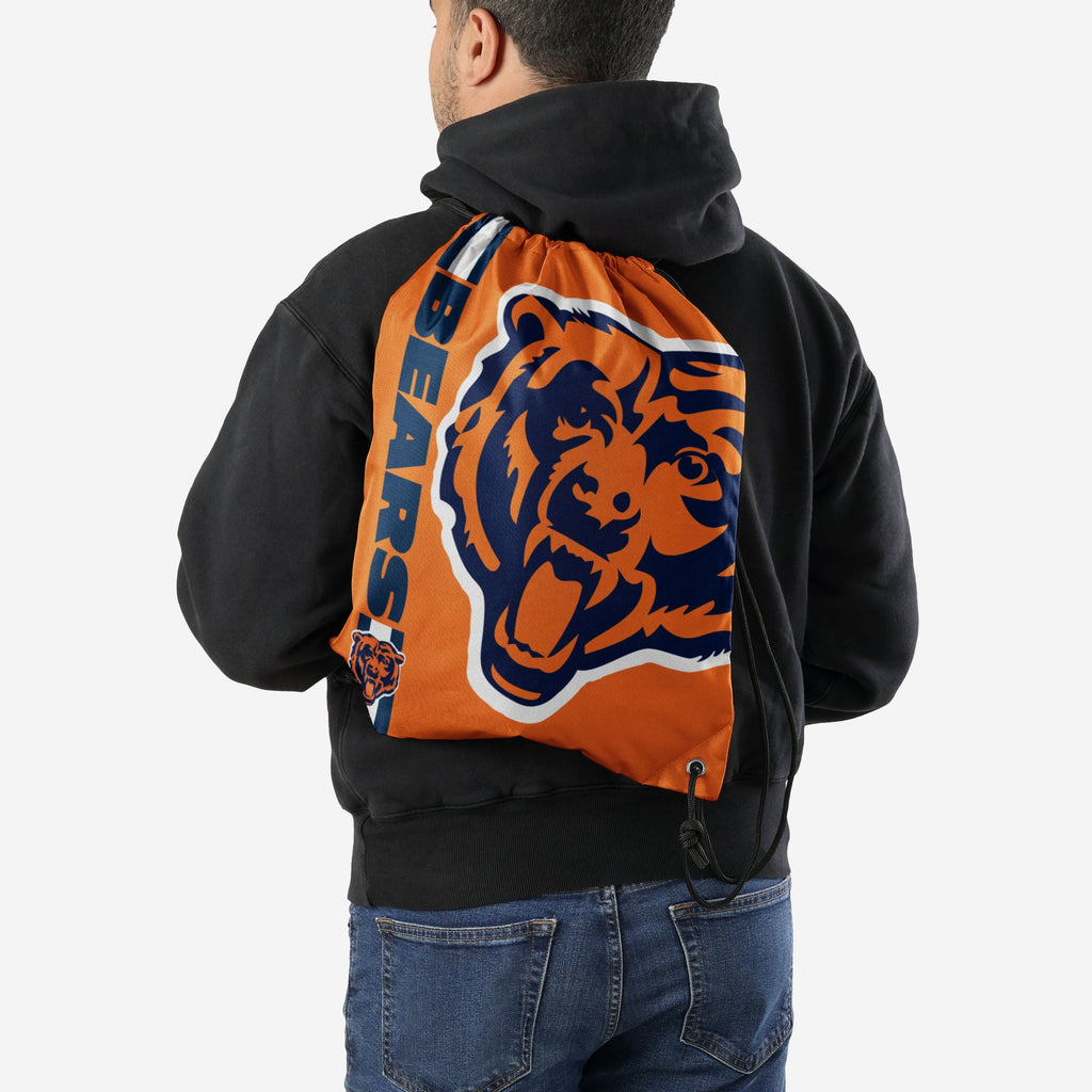 Chicago Bears Orange Alternate Color Big Logo Drawstring Backpack FOCO