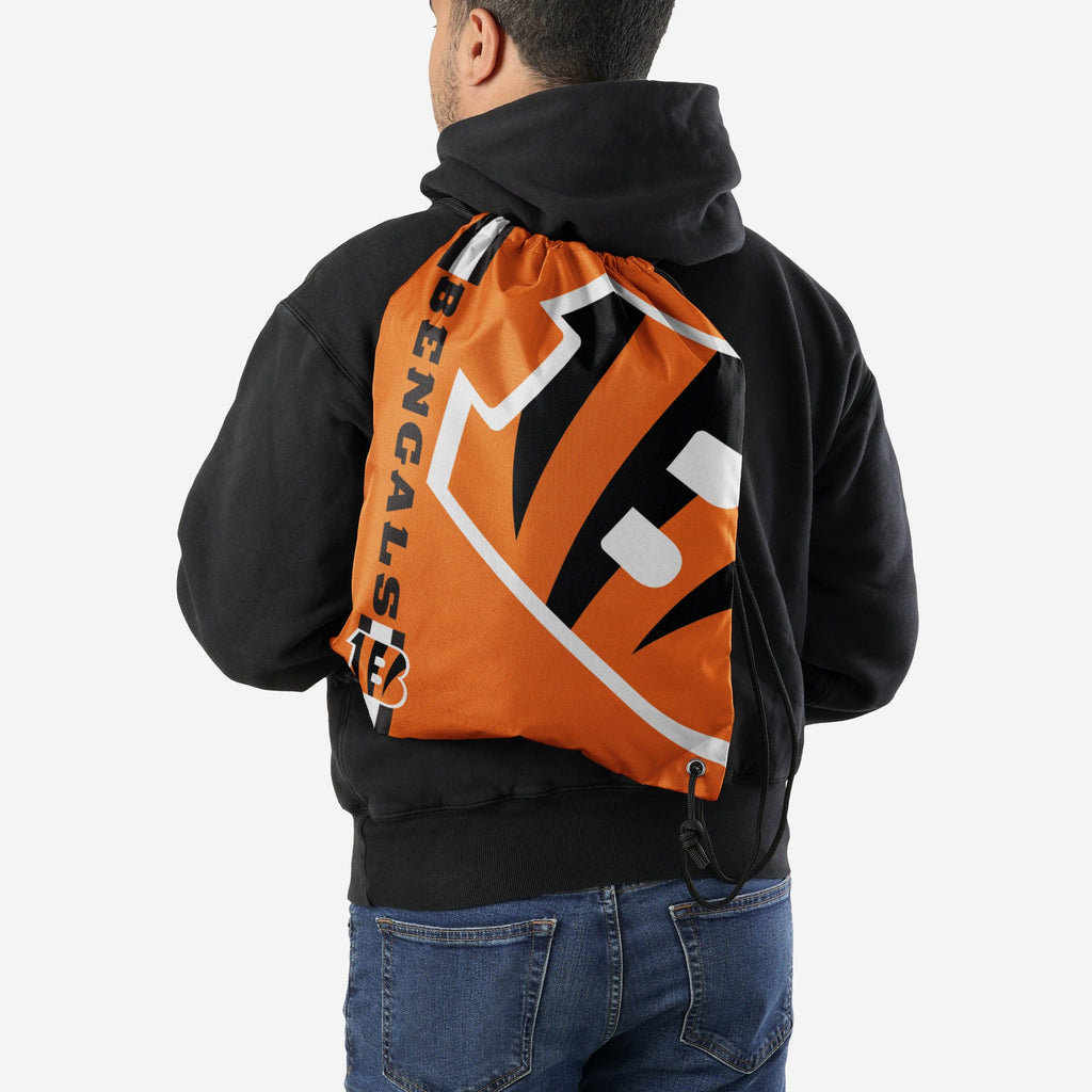 Cincinnati Bengals Orange Alternate Color Big Logo Drawstring Backpack FOCO