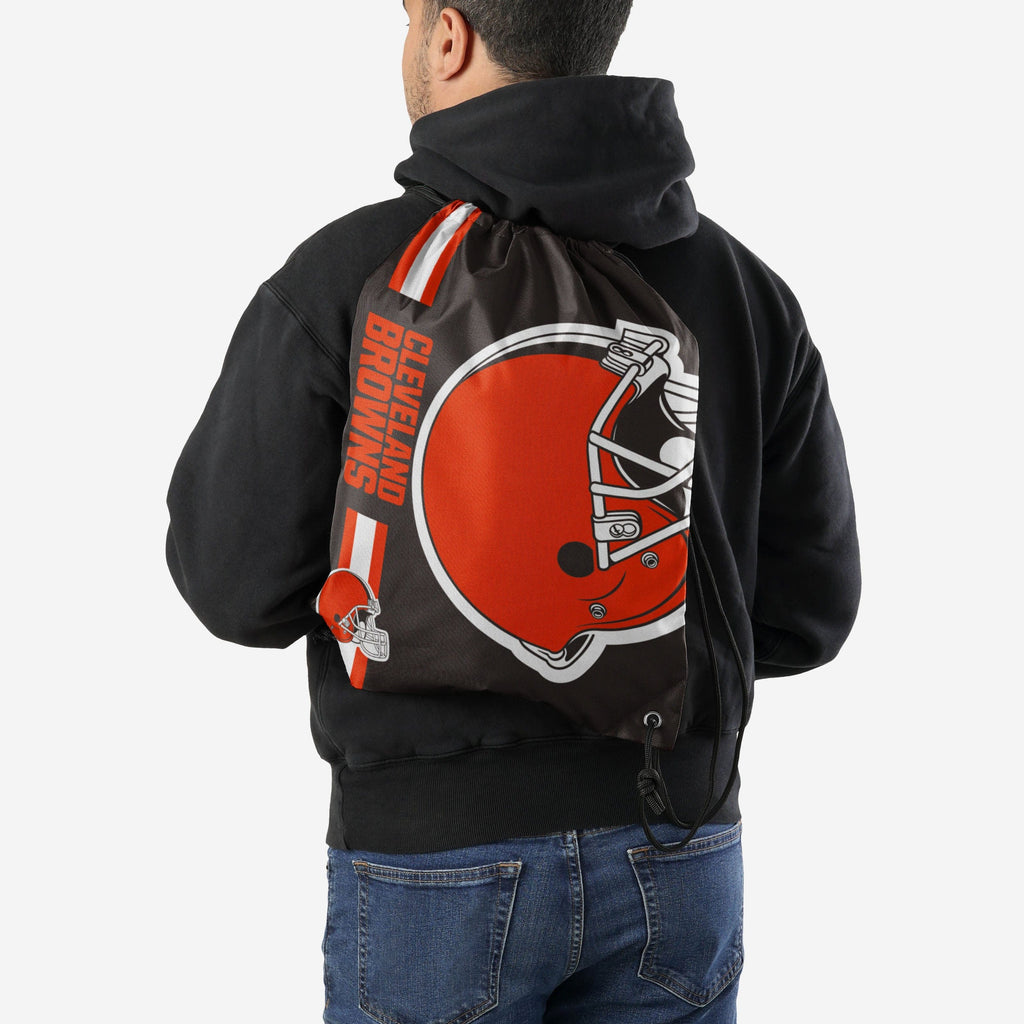 Cleveland Browns Brown Alternate Color Big Logo Drawstring Backpack FOCO