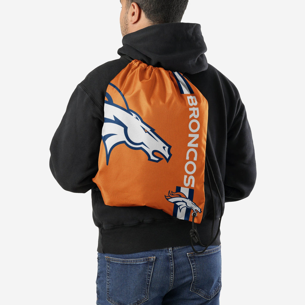 Denver Broncos Orange Alternate Color Big Logo Drawstring Backpack FOCO