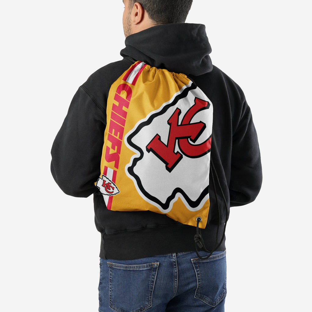 Kansas City Chiefs Yellow Alternate Color Big Logo Drawstring Backpack FOCO