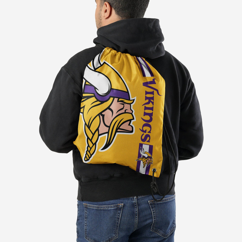 Minnesota Vikings Yellow Alternate Color Big Logo Drawstring Backpack FOCO
