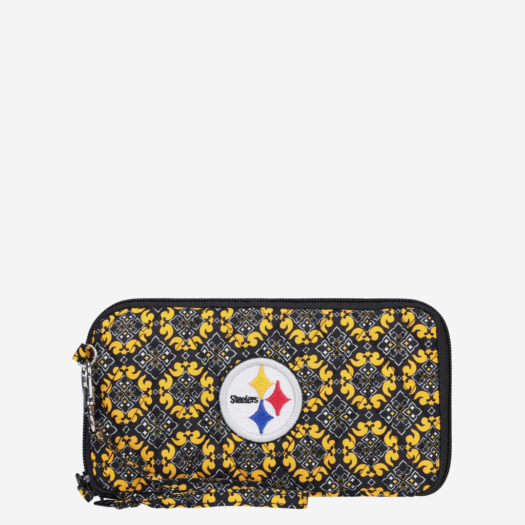 Pittsburgh Steelers Quilted Printed Wristlet FOCO