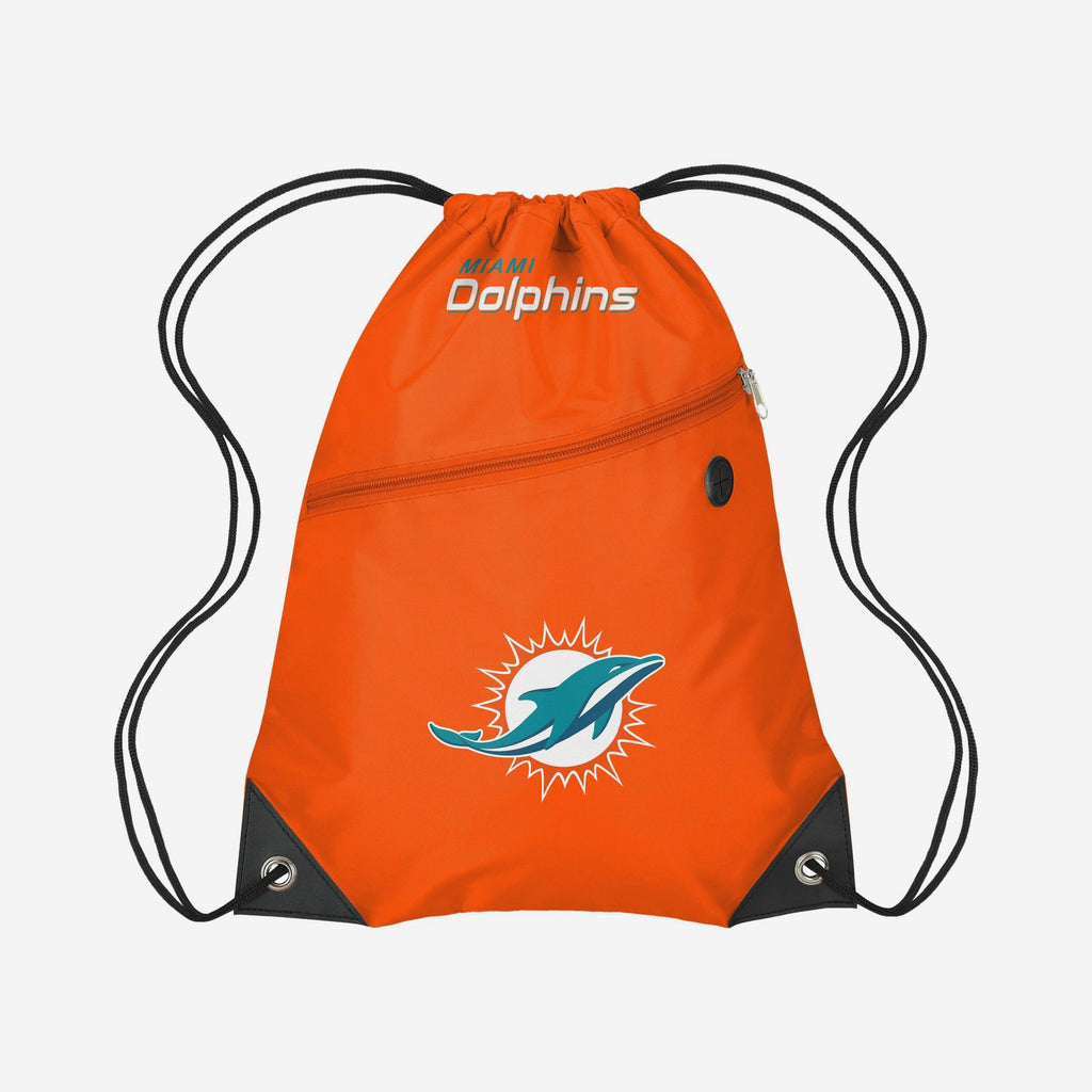 Miami Dolphins Pocket Drawstring Backpack FOCO