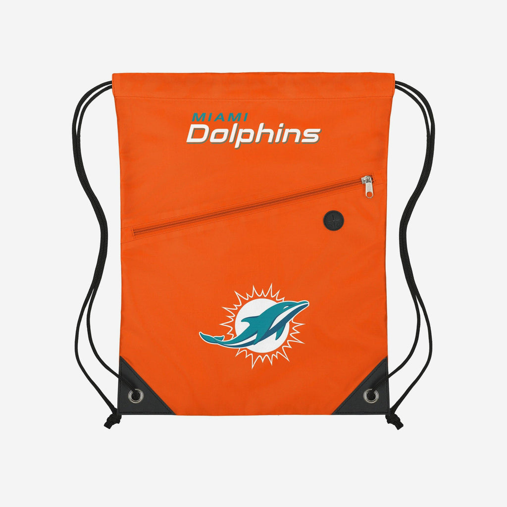 Miami Dolphins Pocket Drawstring Backpack FOCO