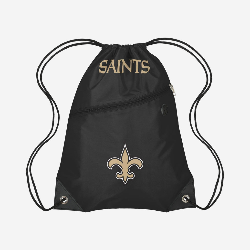New Orleans Saints Pocket Drawstring Backpack FOCO