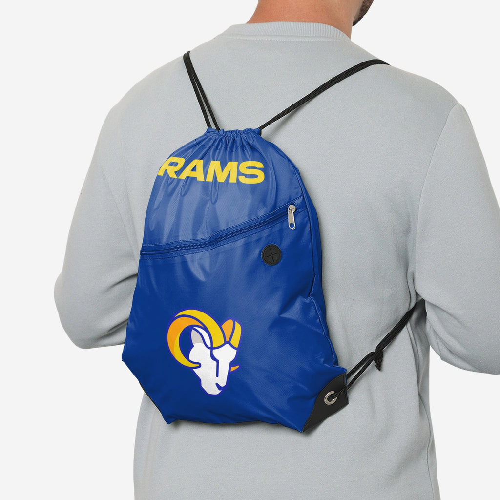 Los Angeles Rams Pocket Drawstring Backpack FOCO