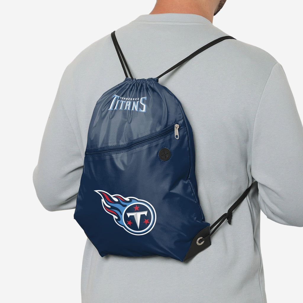 Tennessee Titans Pocket Drawstring Backpack FOCO