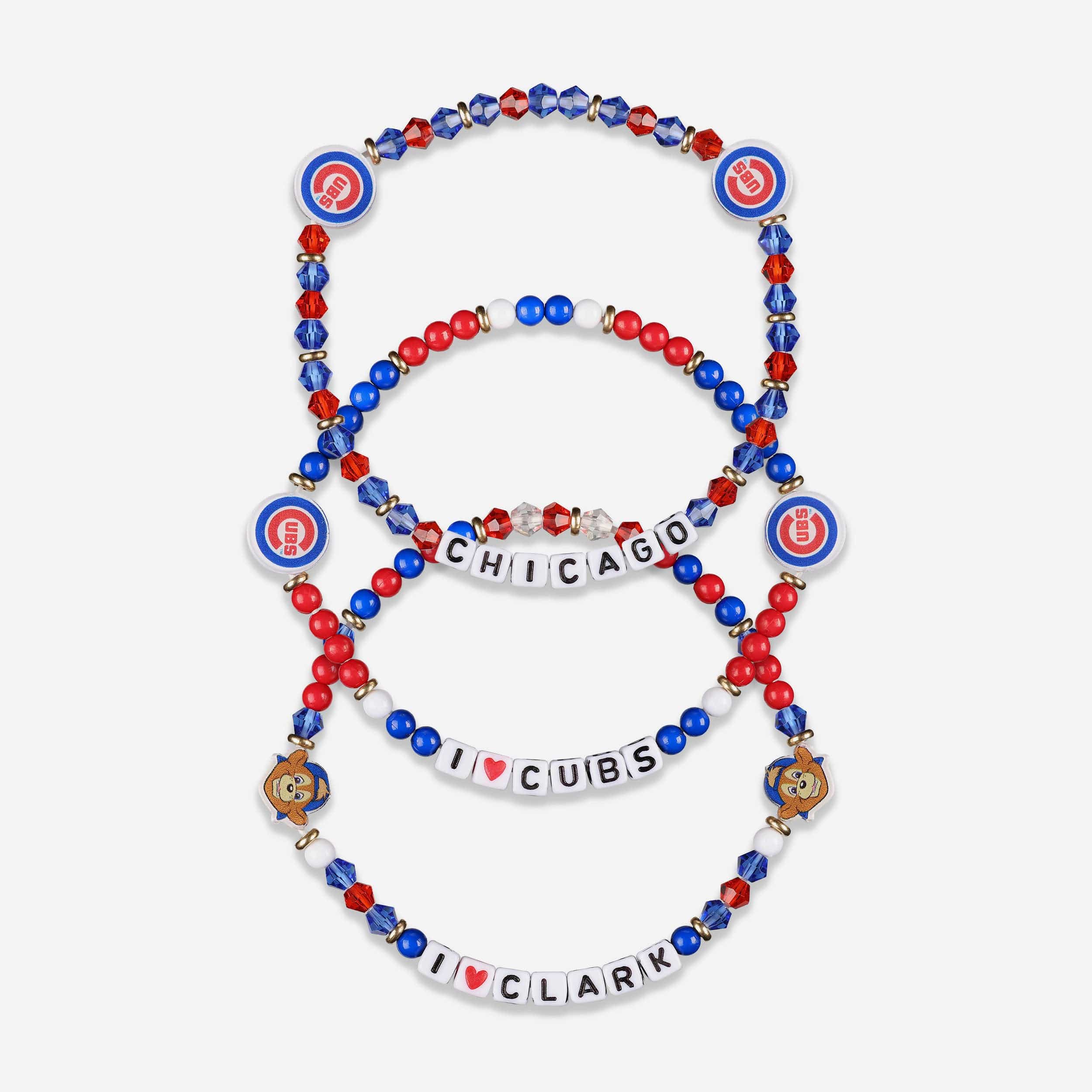 Chicago Cubs 3 Pack Friendship Bracelet FOCO